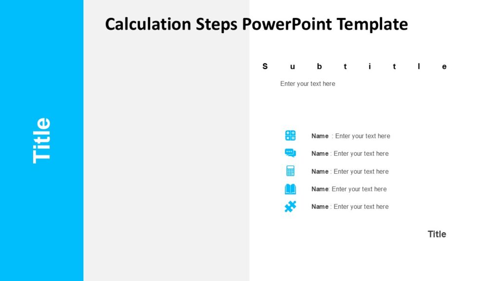 Calculation Steps PowerPoint Template : 100% Editable PPTx