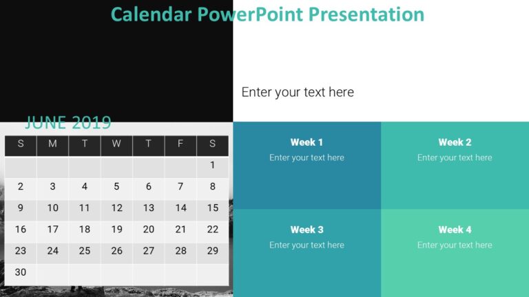 Calendar PowerPoint Presentation : 100% Editable PPTx
