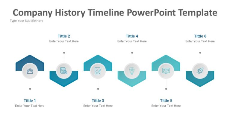 Company History Timeline PowerPoint Template : 100% Editable PPTx