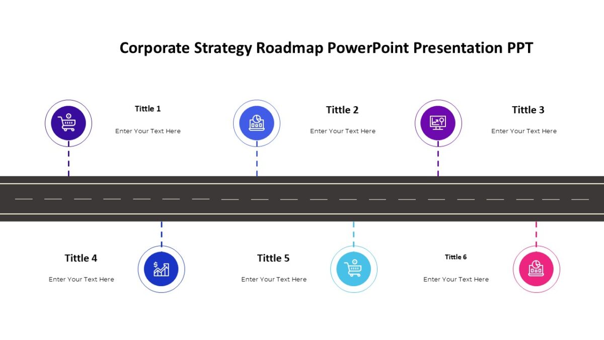 Corporate Strategy Roadmap PowerPoint Presentation PPT : 100% Editable PPTx