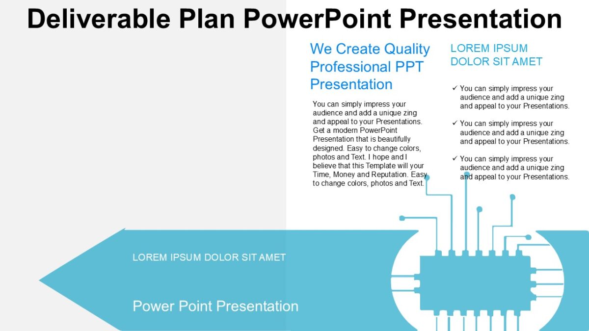 Deliverable Plan PowerPoint Presentation : 100% Editable PPTx