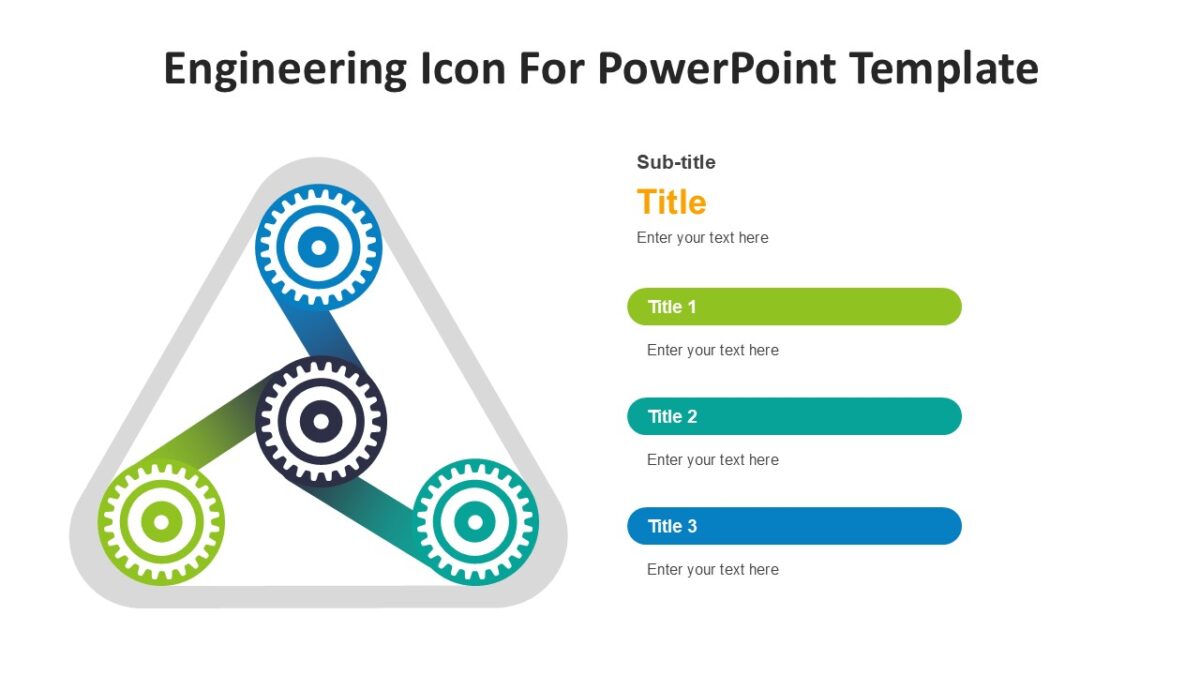 Engineering Icon For PowerPoint Template : 100% Editable PPTx
