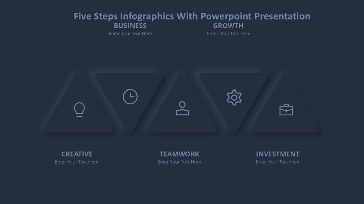 Five Steps Infographics With Powerpoint Presentation - PPTUniverse