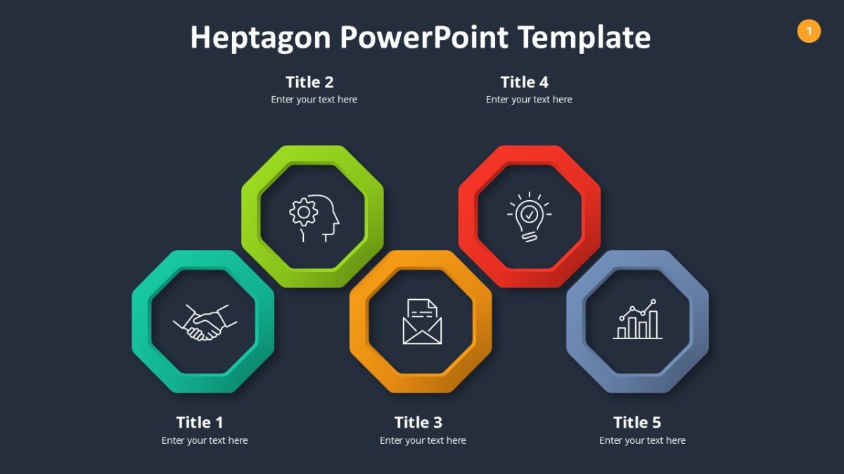 Heptagon PowerPoint Template : 100% Editable PPTx