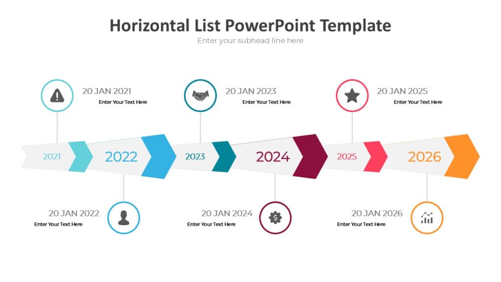Horizontal List PowerPoint Template - PPTUniverse