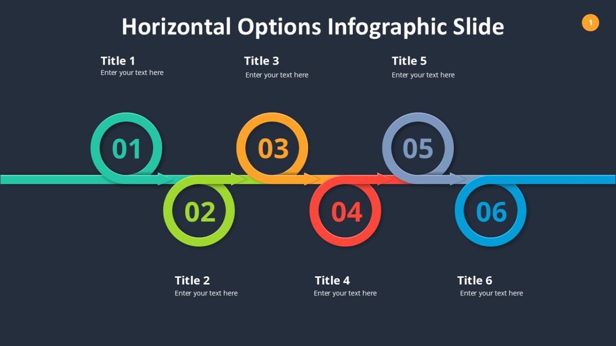 Horizontal Options Infographic Slide - PPTUniverse