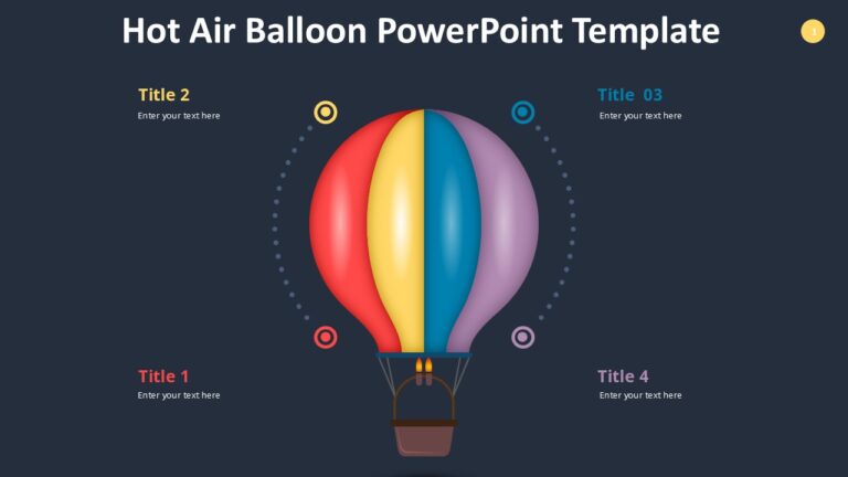 Hot Air Balloon PowerPoint Template : 100% Editable PPTx