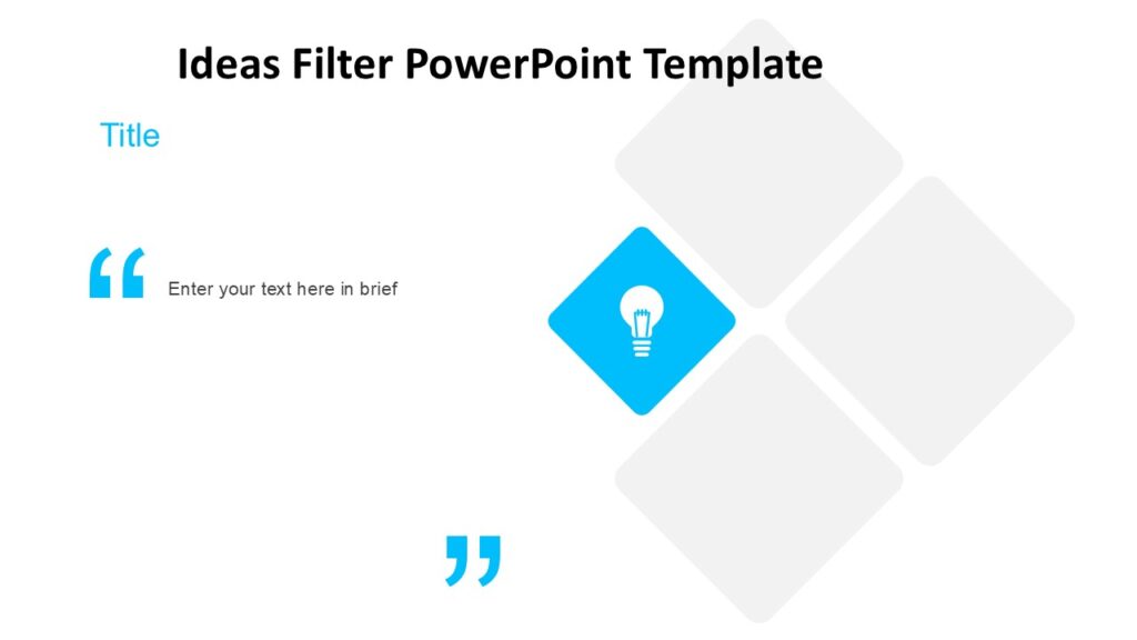 Ideas Filter PowerPoint Template : 100% Editable PPTx