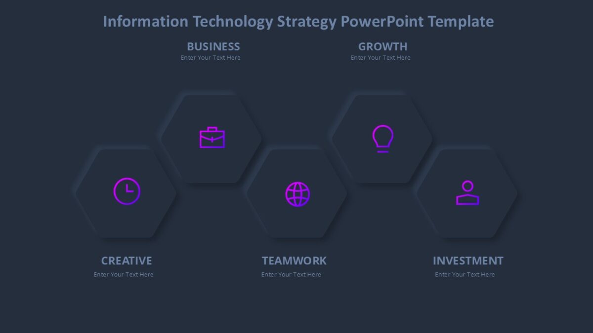 Information Technology Strategy PowerPoint Template : 100% Editable PPTx