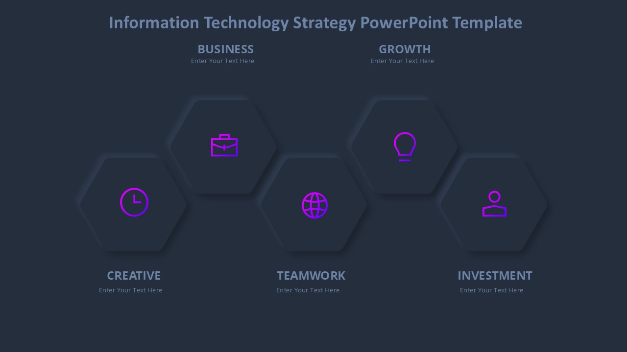 Information Technology Strategy PowerPoint Template : 100% Editable PPTx