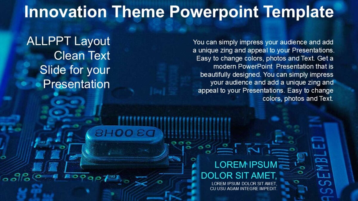 Innovation Theme Powerpoint Template : 100% Editable PPTx