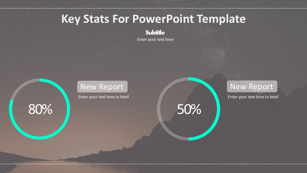 Key Stats For PowerPoint Template : 100% Editable PPTx