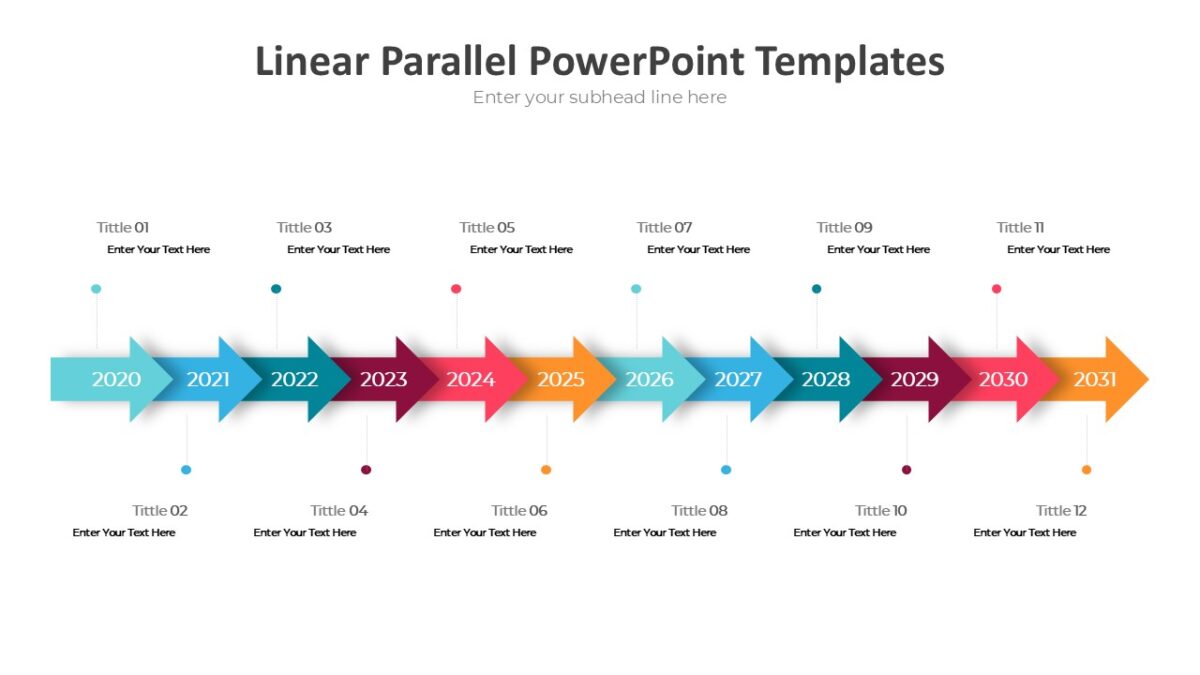 Linear Parallel PowerPoint Templates : 100% Editable PPTx