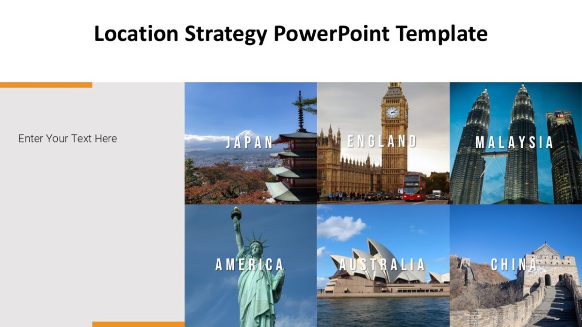 Location Strategy PowerPoint Template : 100% Editable PPTx