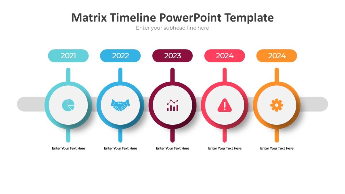 Matrix Timeline PowerPoint Template : 100% Editable PPTx