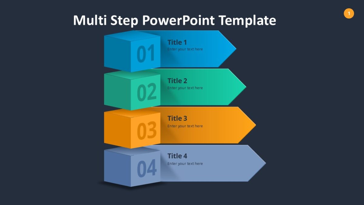 Multi Step PowerPoint Template : 100% Editable PPTx