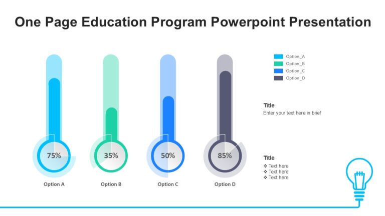 One Page Education Program Powerpoint Presentation : 100% Editable PPTx