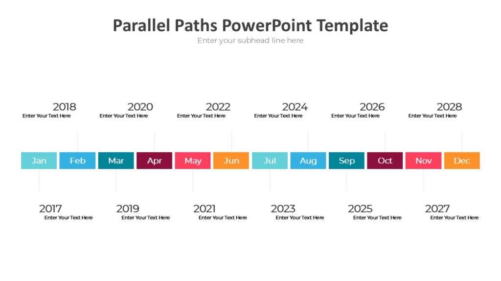 Parallel Paths PowerPoint Template - PPTUniverse
