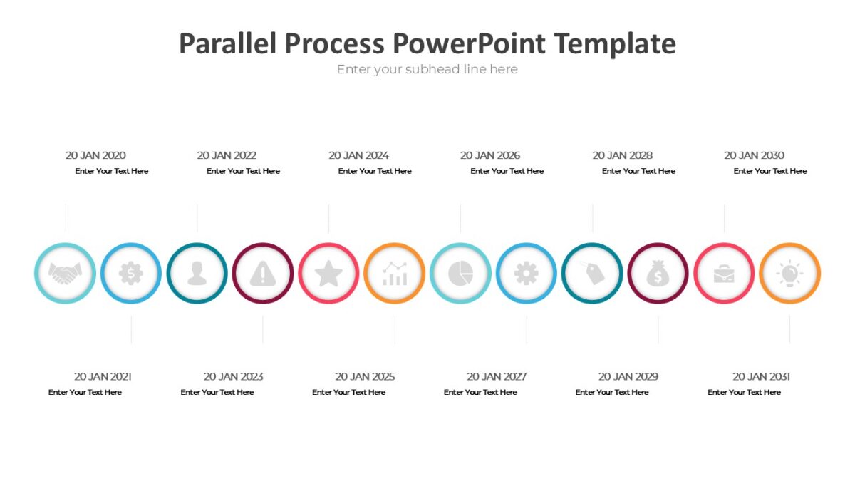 Parallel Process PowerPoint Template : 100% Editable PPTx