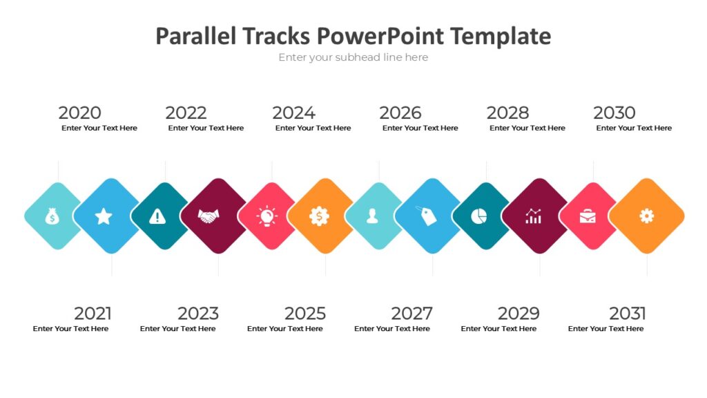 Parallel Tracks PowerPoint Template - PPTUniverse