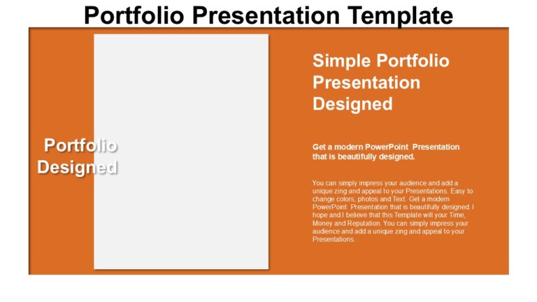 Portfolio Presentation Template - PPTUniverse