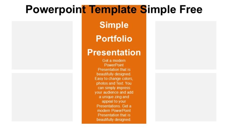 Powerpoint Template Simple Free : 100% Editable PPTx