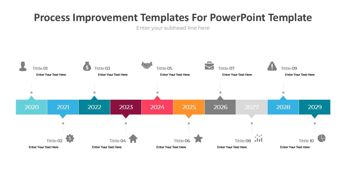 Process Improvement Templates For PowerPoint Template : 100% Editable PPTx