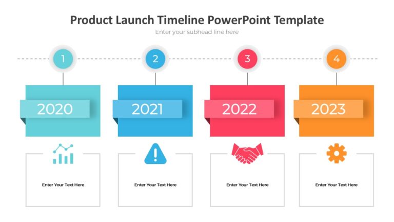 Product Launch Timeline PowerPoint Template : 100% Editable PPTx