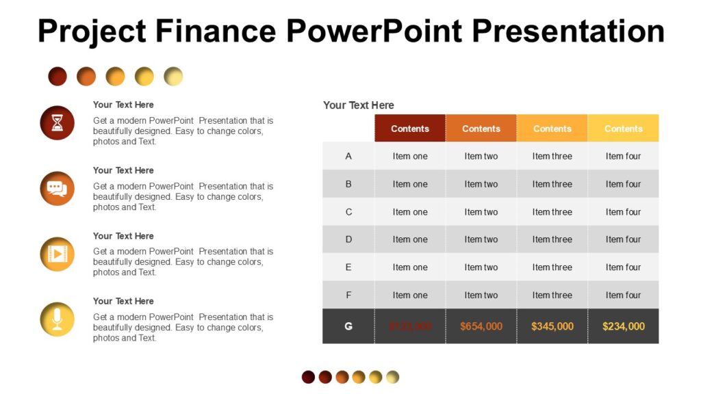 Project Finance PowerPoint Presentation : 100% Editable PPTx