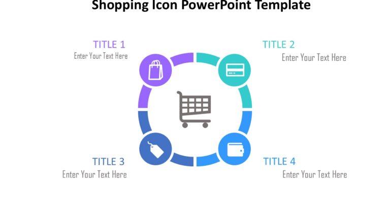 Shopping Icon PowerPoint Template : 100% Editable PPTx