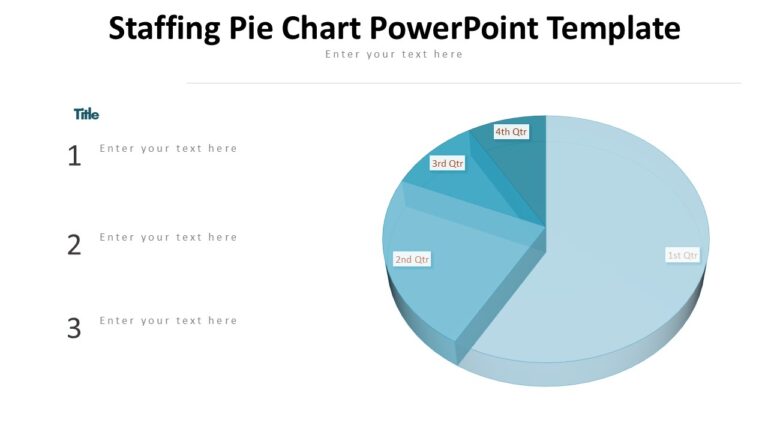 Staffing Pie Chart PowerPoint Template : 100% Editable PPTx