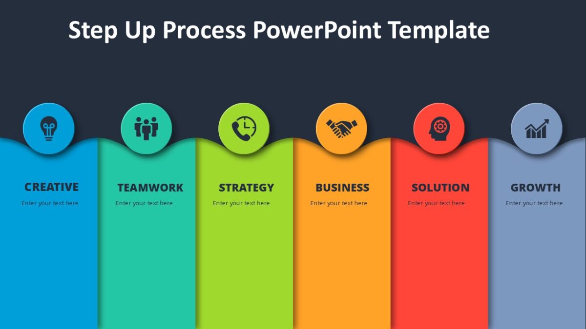 Step Up Process PowerPoint Template - PPTUniverse
