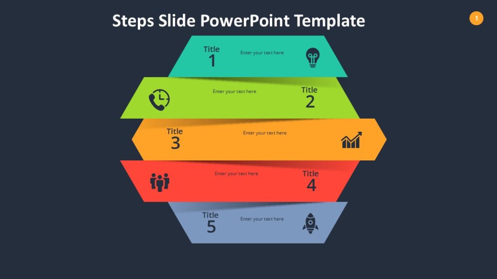 Steps Slide PowerPoint Template : 100% Editable PPTx