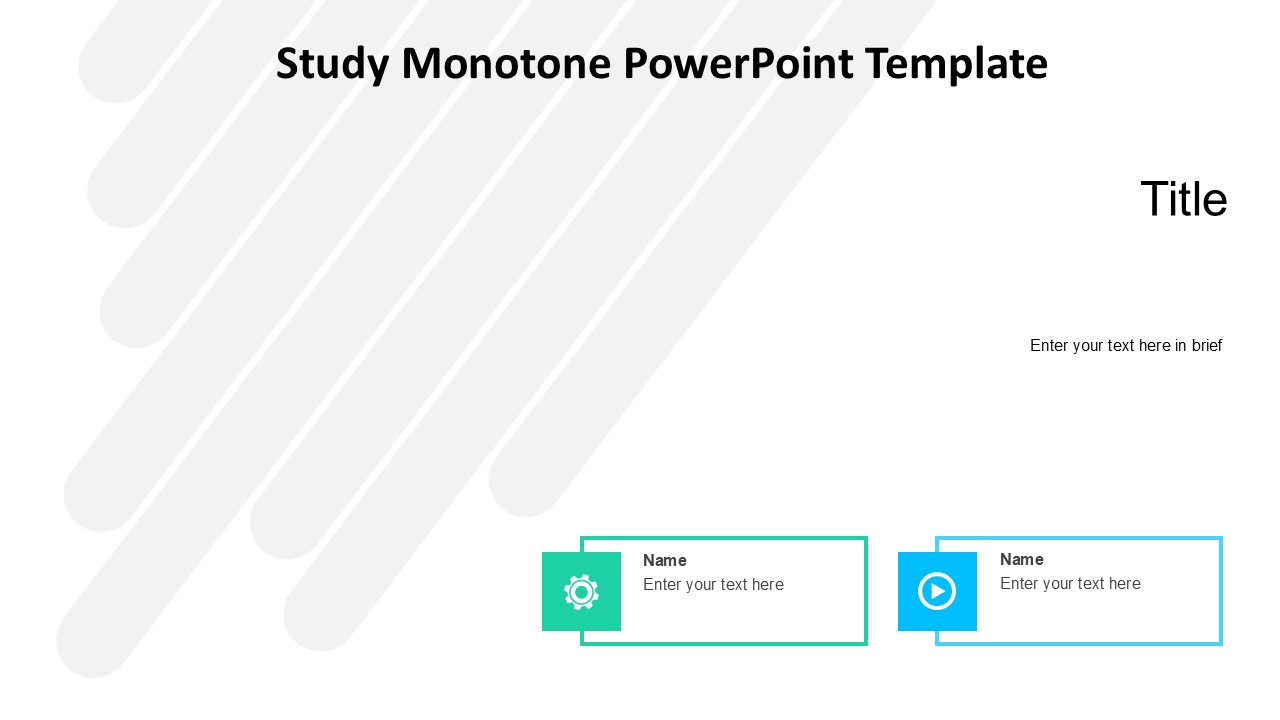 Study Monotone PowerPoint Template - PPTUniverse