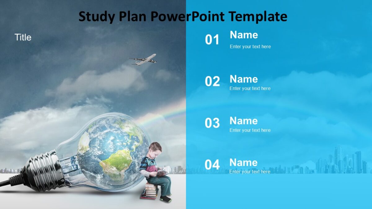 Study Plan PowerPoint Template : 100% Editable PPTx