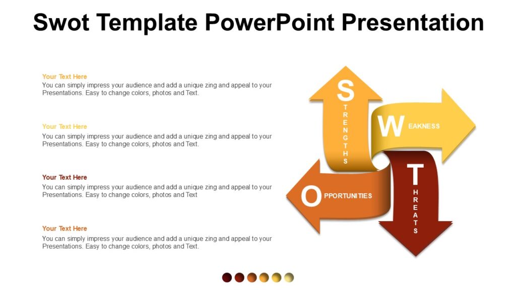 Swot Template PowerPoint Presentation : 100% Editable PPTx