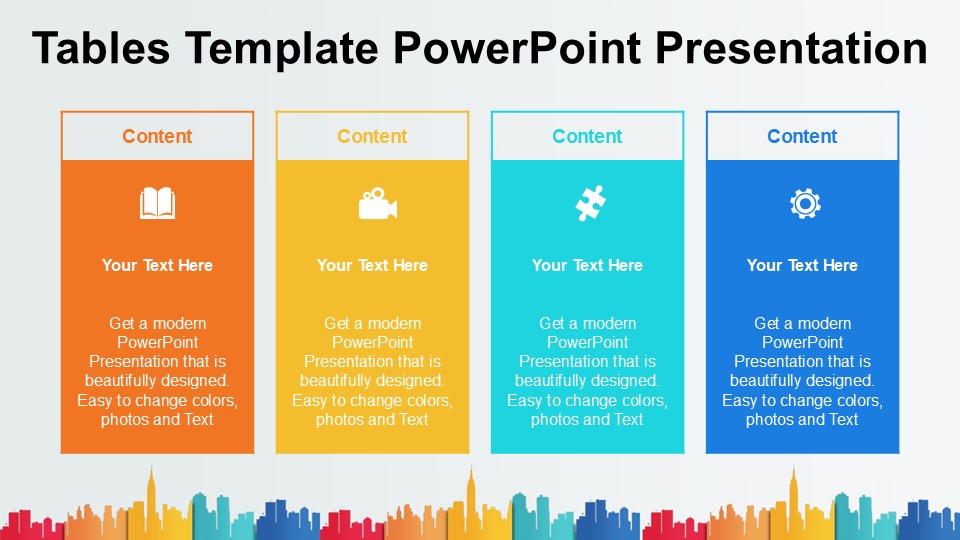 Tables Template PowerPoint Presentation - PPTUniverse