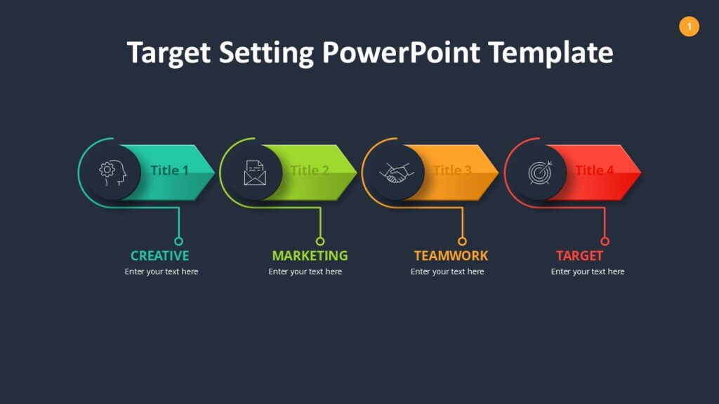 Target Setting PowerPoint Template : 100% Editable PPTx
