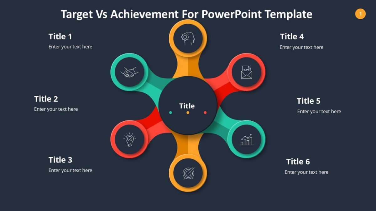 Target Vs Achievement For PowerPoint Template : 100% Editable PPTx