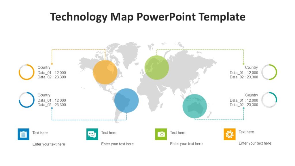 Technology Map PowerPoint Template : 100% Editable PPTx