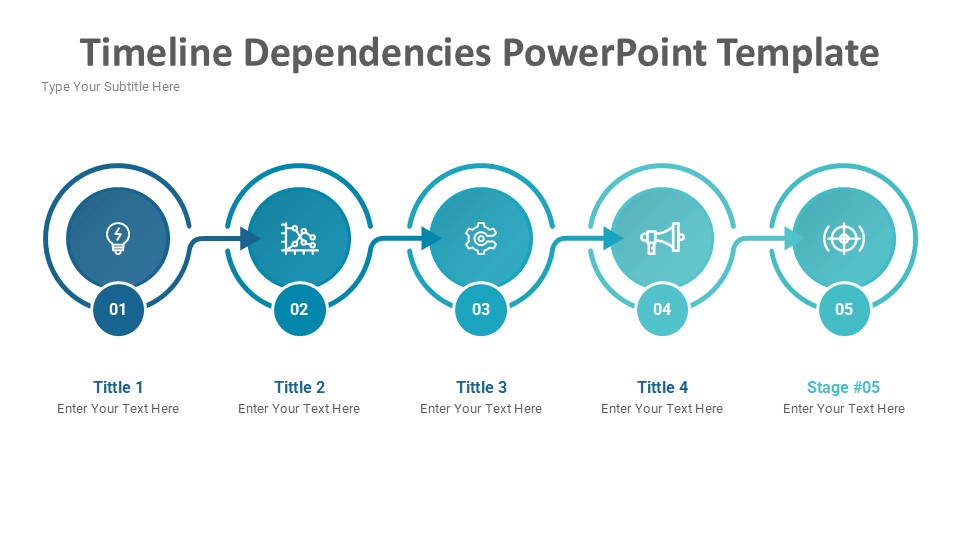 Timeline Dependencies PowerPoint Template - PPTUniverse