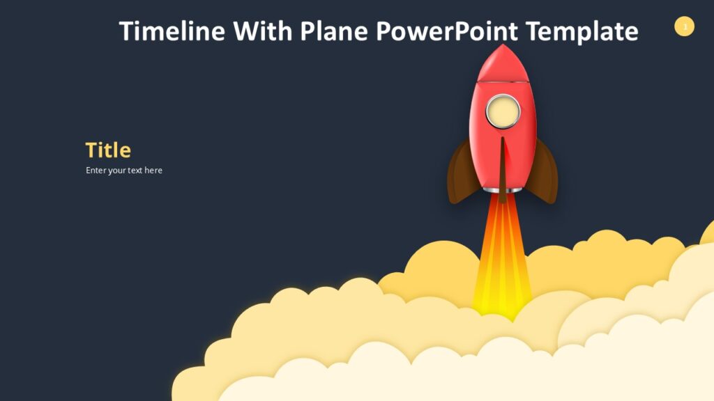 Timeline With Plane PowerPoint Template : 100% Editable PPTx