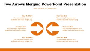 Two Arrows Merging PowerPoint Presentation : 100% Editable PPTx