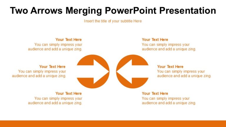 Two Arrows Merging PowerPoint Presentation - PPTUniverse