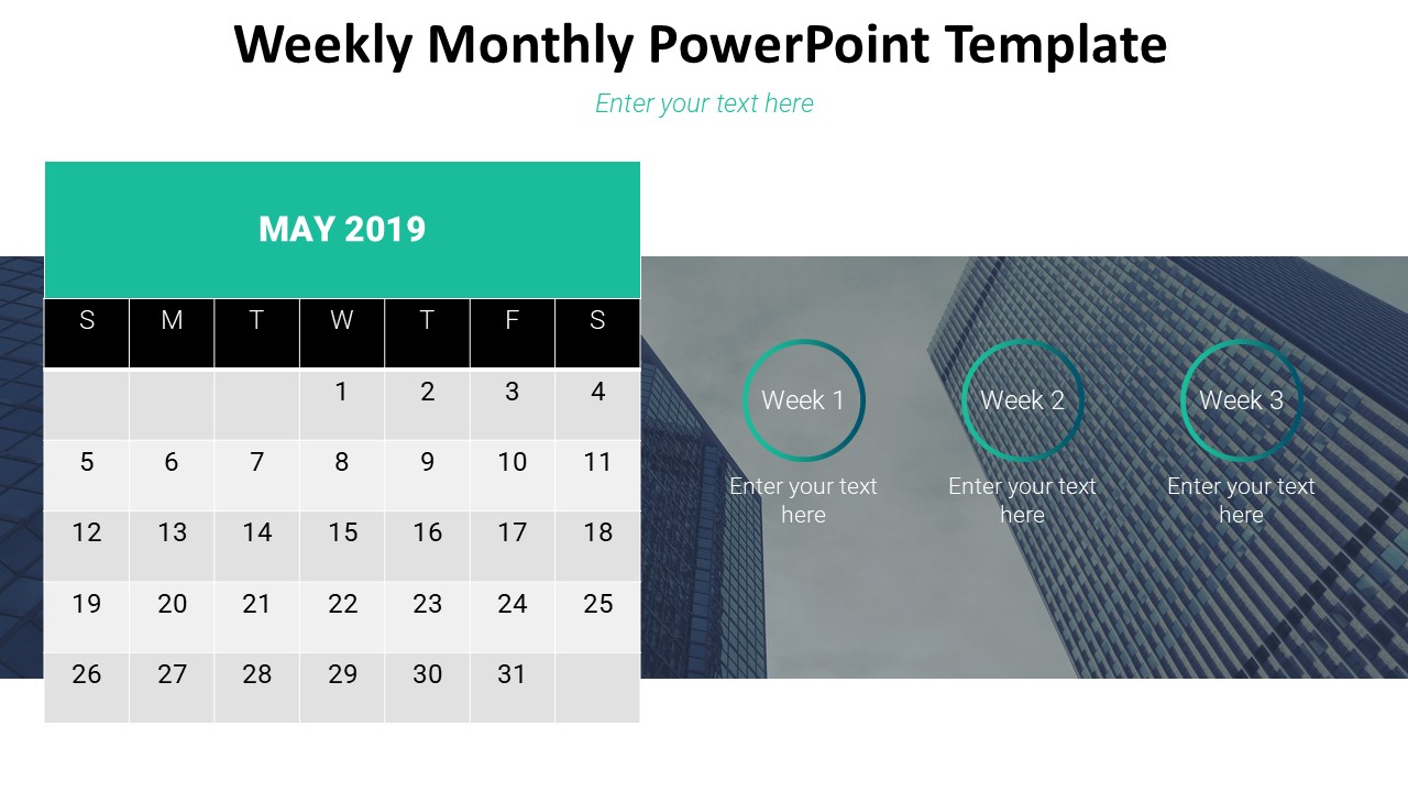 Weekly Monthly PowerPoint Template - PPTUniverse