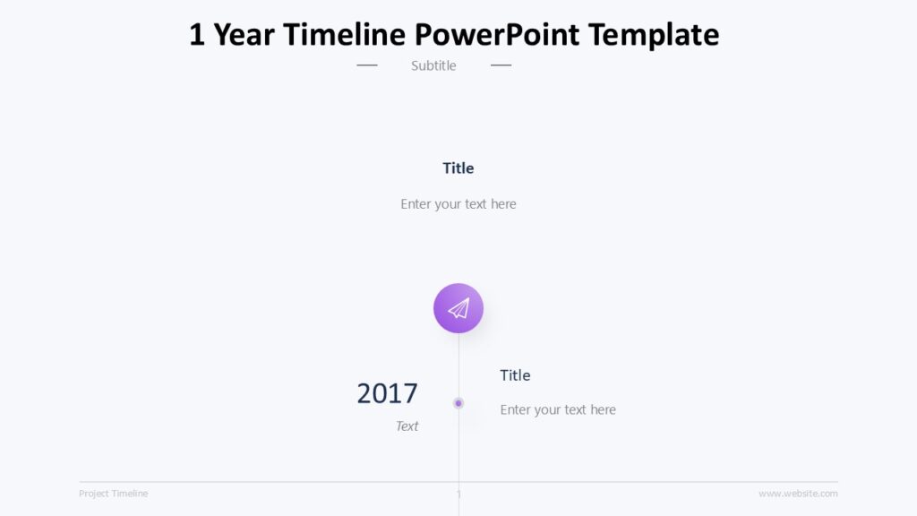 1 Year Timeline PowerPoint Template : 100% Editable PPTx