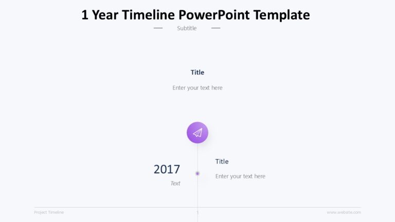 1 Year Timeline PowerPoint Template - PPTUniverse