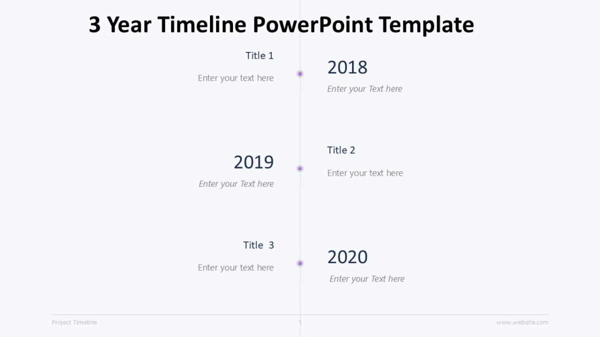 3 Year Timeline PowerPoint Template : 100% Editable PPTx