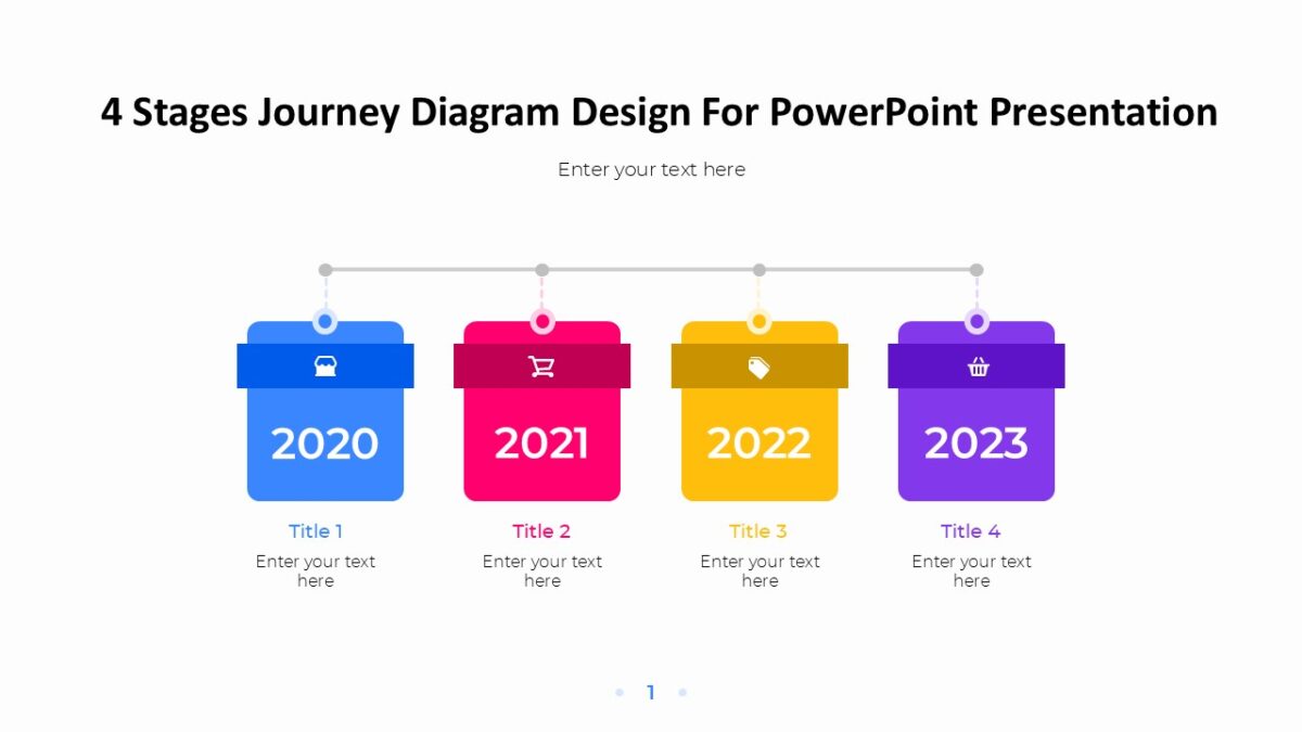 4 Stages Journey Diagram Design For PowerPoint Presentation : 100% ...