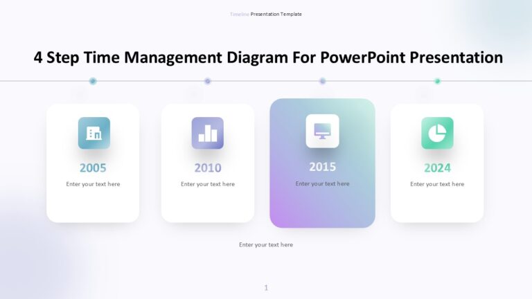 4 Step Time Management Diagram For PowerPoint Presentation - PPTUniverse